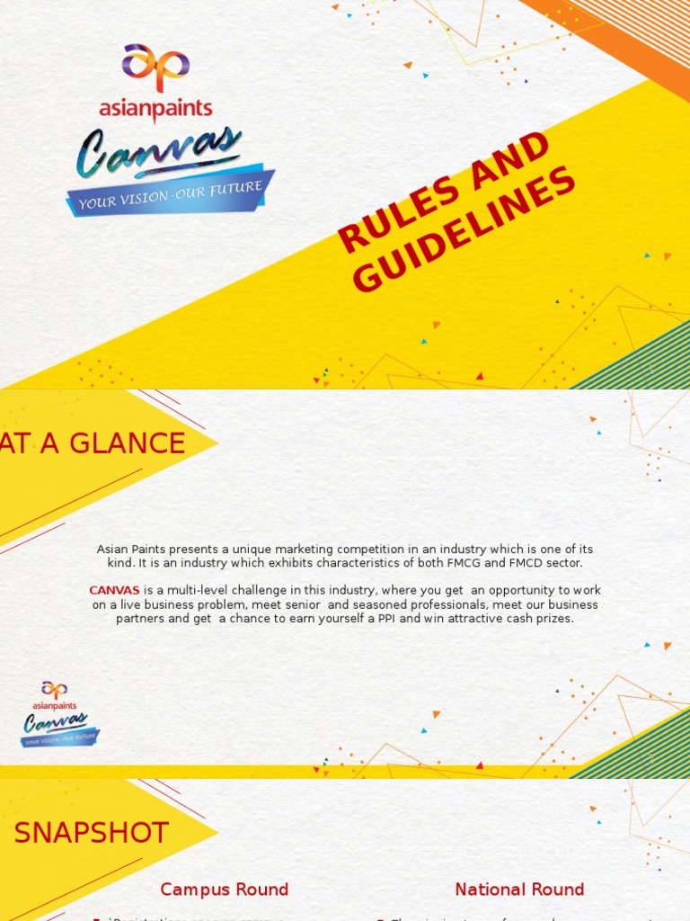 Asian Paints - CANVAS Guidelines | PDF | Computing | Computing And ...
