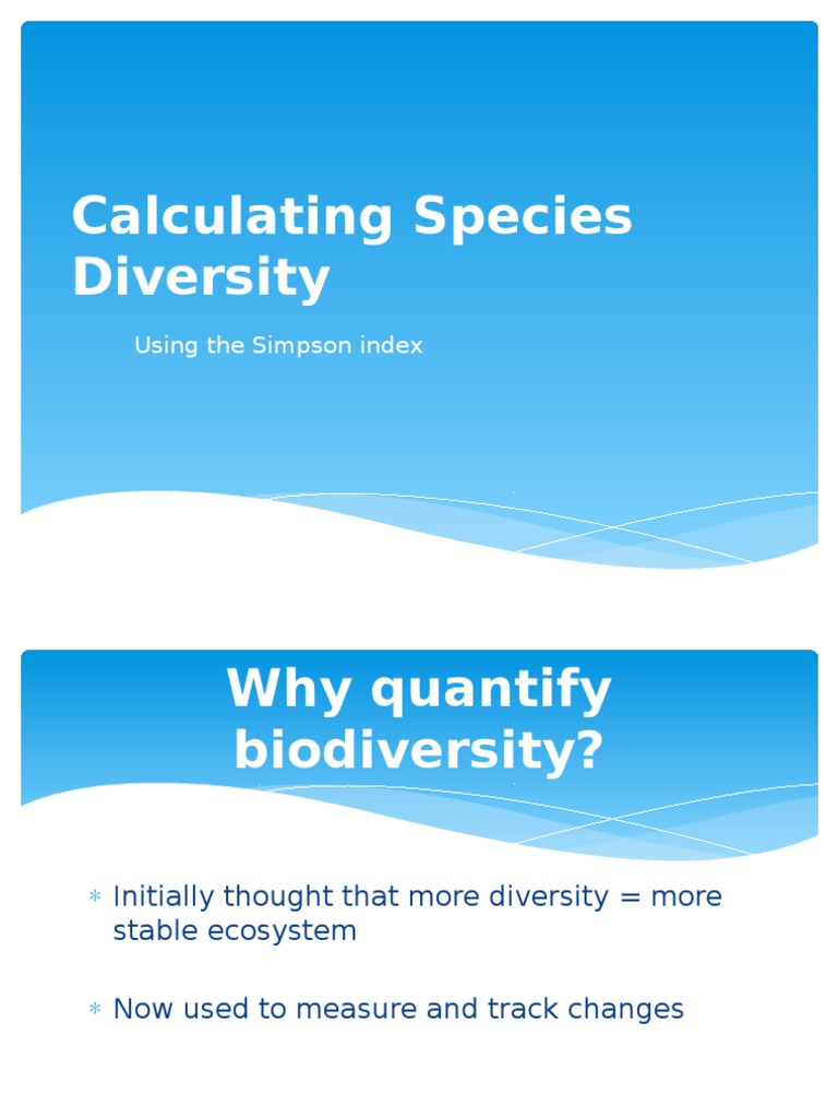 6 Calculating Species Diversity | PDF | Biodiversity | Natural Environment