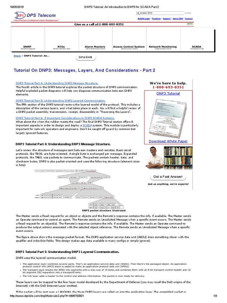 DNP3 Tutorial - An Introduction To DNP3 For SCADA Part 2 | PDF ...