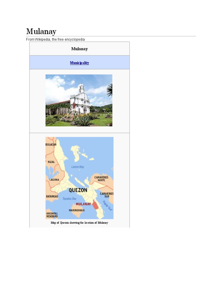 Mulanay Quezon | PDF