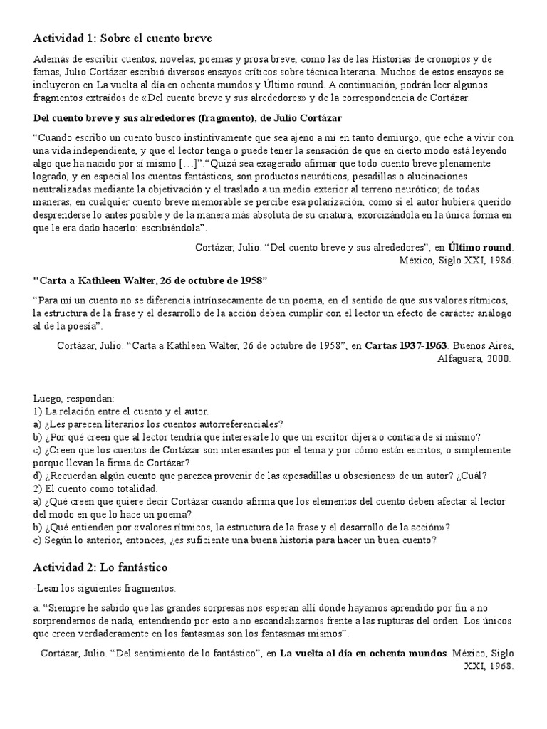 Activ - Cuento Fantastico | PDF | Cuentos | Fantasía