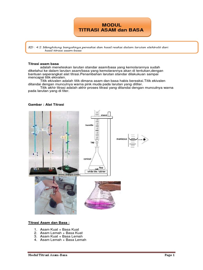 Modul Titrasi Asam Dan Basa | PDF