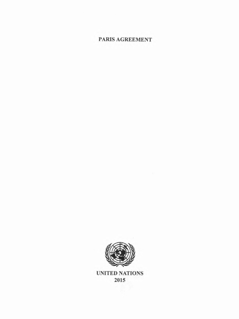 English Paris Agreement PDF | PDF | Climate Change Mitigation | Climate ...