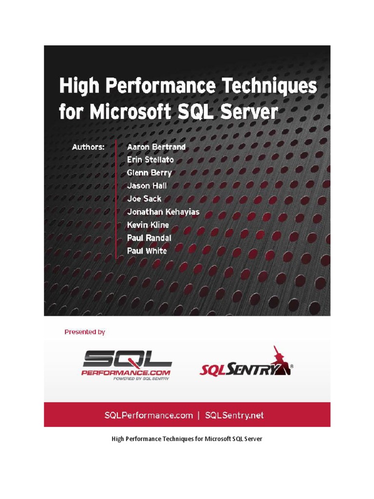High Performance Techniques For Microsoft SQL Server | PDF | Microsoft ...