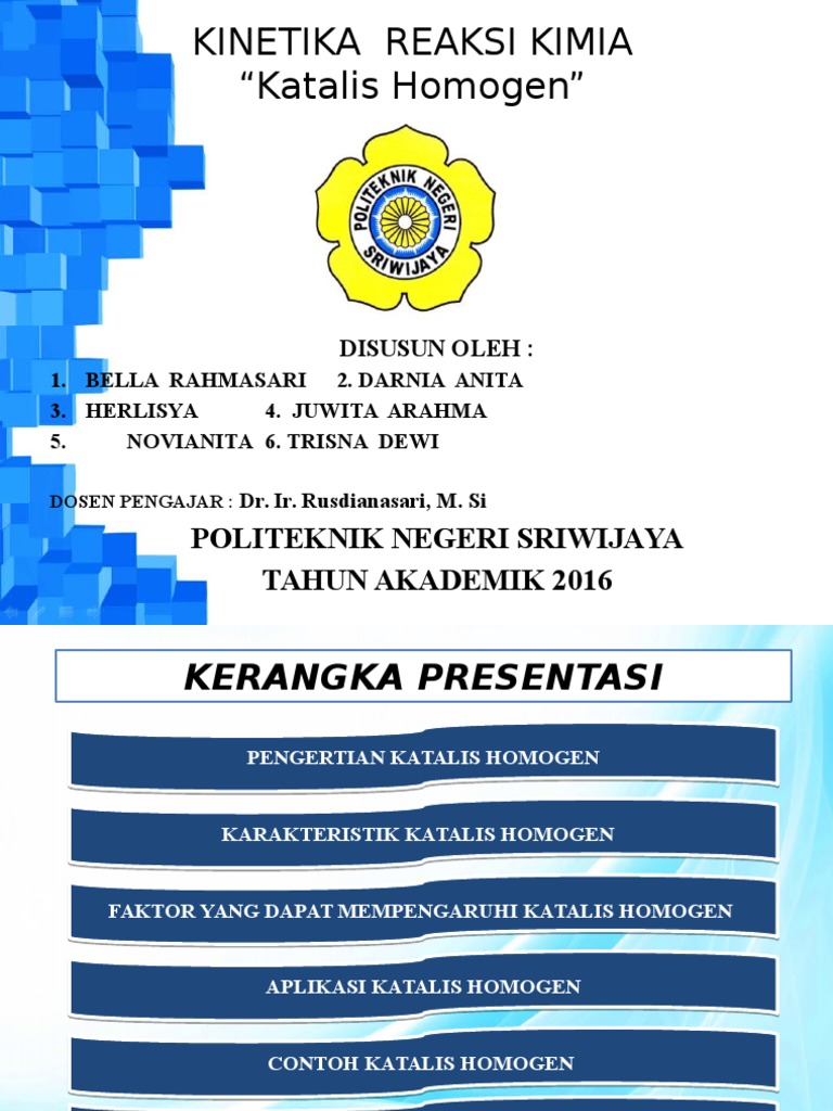 Kinetika Reaksi Kimia (Katalis Homogen) | PDF
