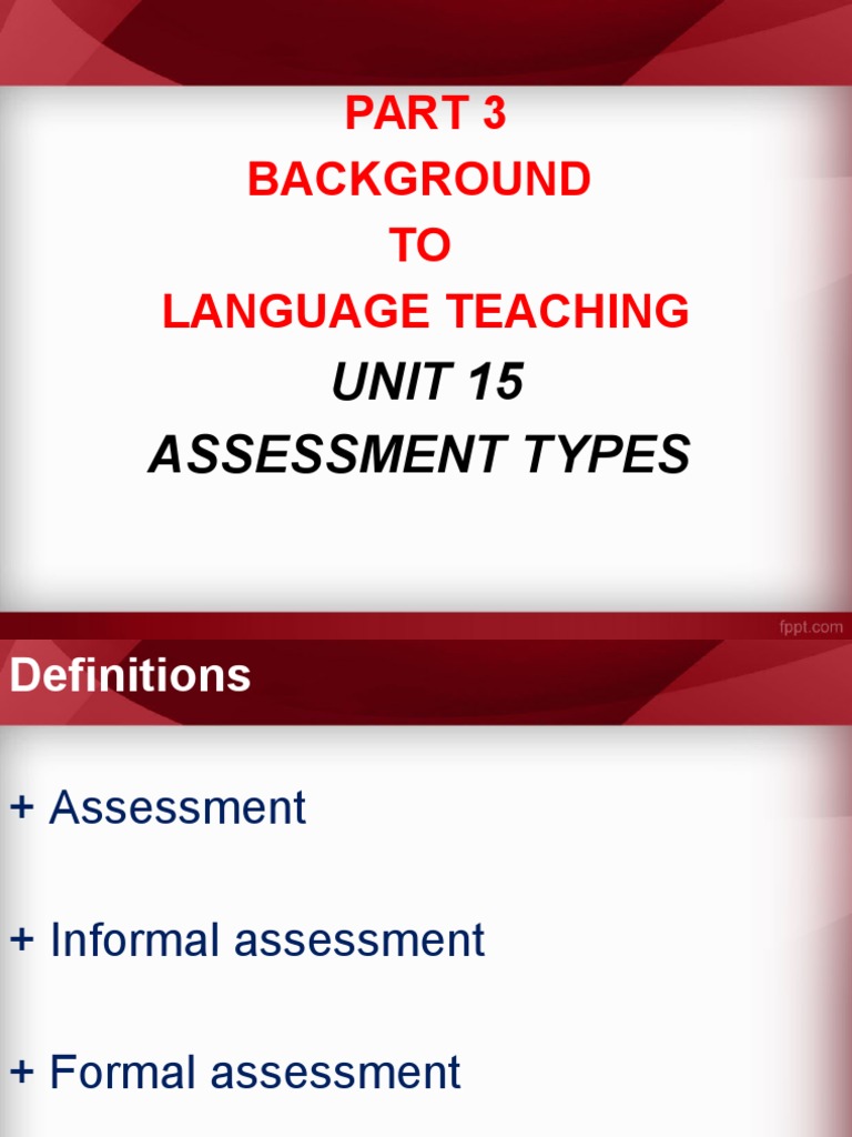 Unit 15 Tesol | PDF | Educational Assessment | Test (Assessment)