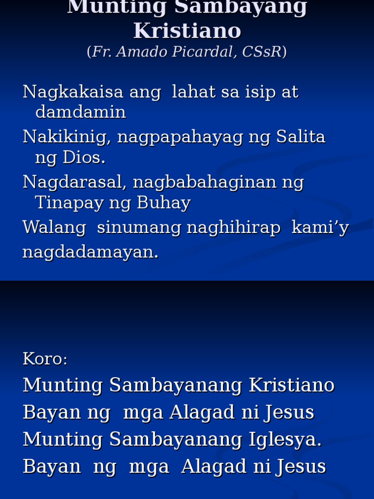 Munting Sambayang Kristiano | PDF