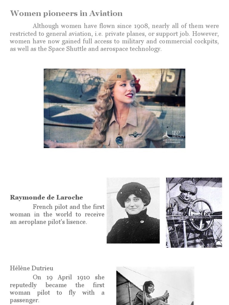 Pioneering Women in Aviation History: Profiles of Influential Female ...