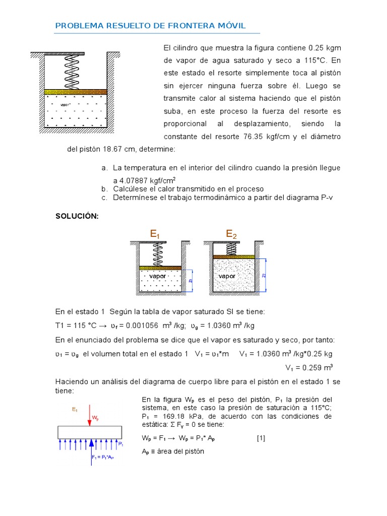 Problema Resuelto Frontera Móvil Pdf