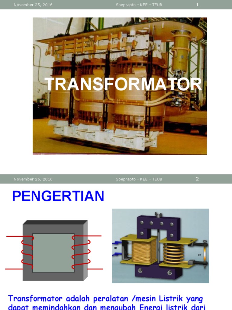 Transformator | PDF | Metode & Bahan Ajar | Sains & Matematika