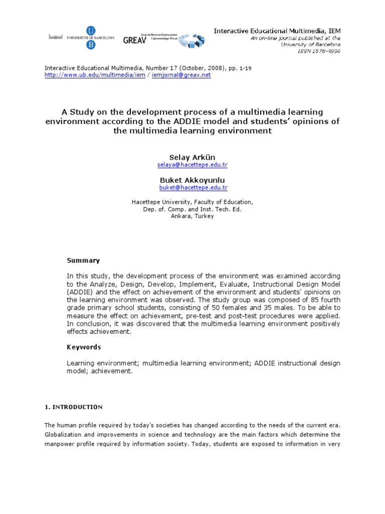 Addie Model | PDF | Instructional Design | Learning