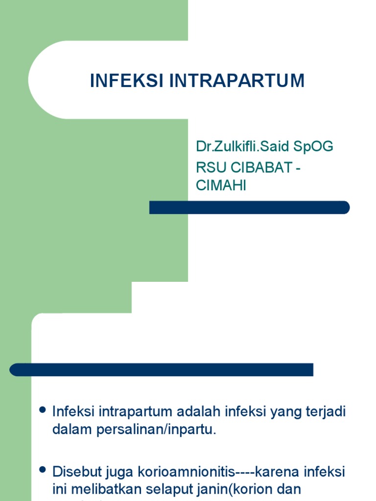 Infeksi Intrapartum | PDF