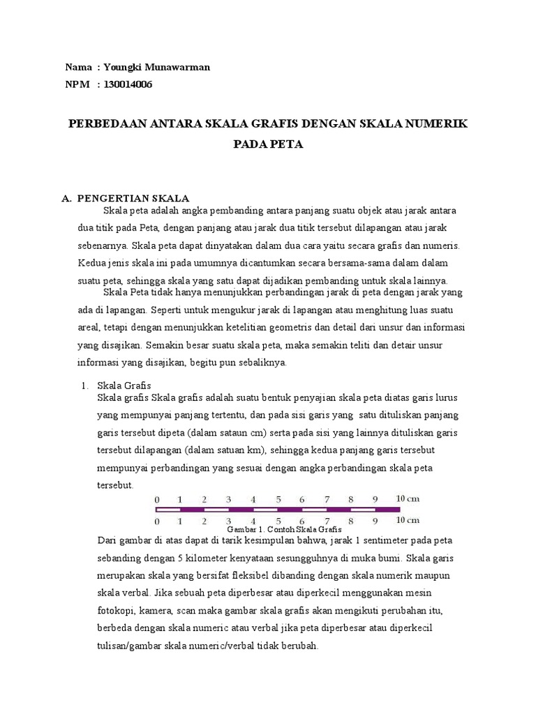 Perbedaan Antara Skala Grafis Dengan Skala Numerik Pada Peta | PDF