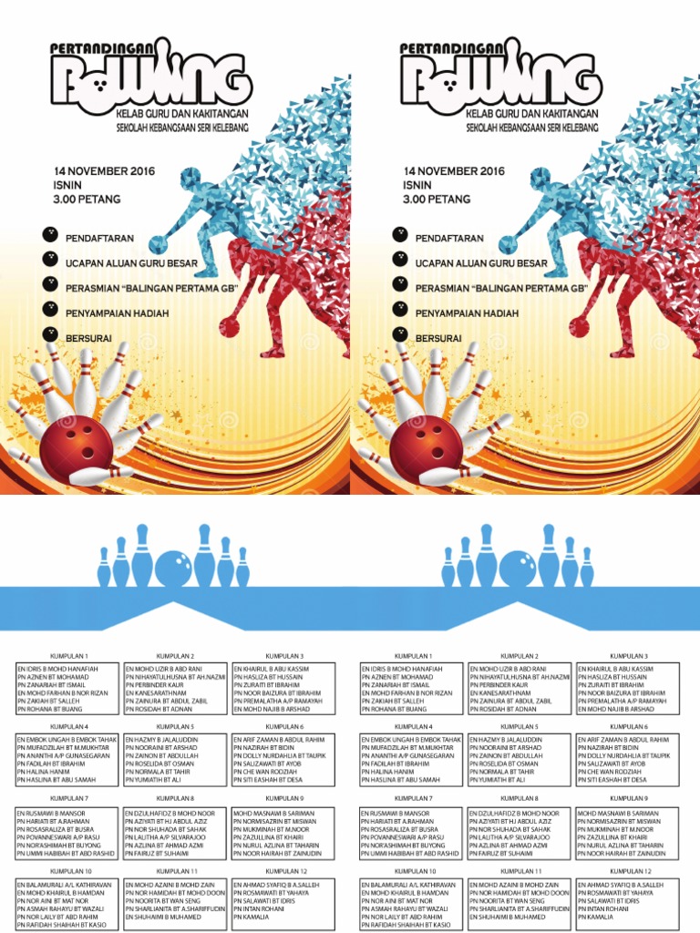 Buku Program Bowling SKSK 2016 PDF | PDF