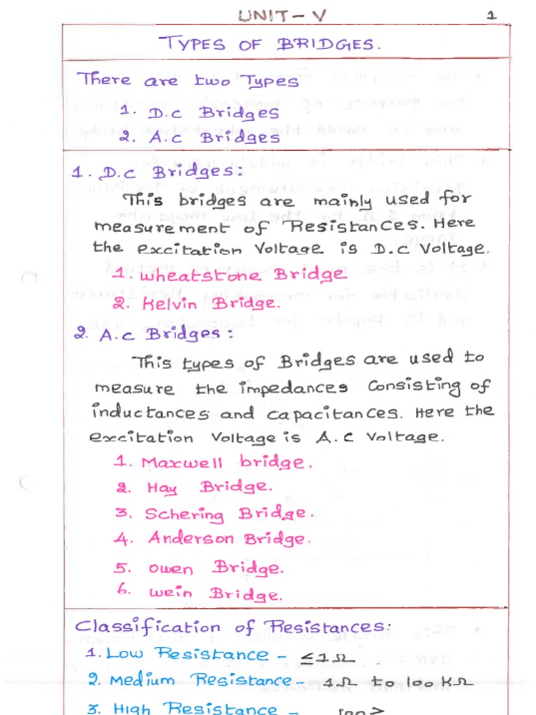 Ac & DC Bridges | PDF