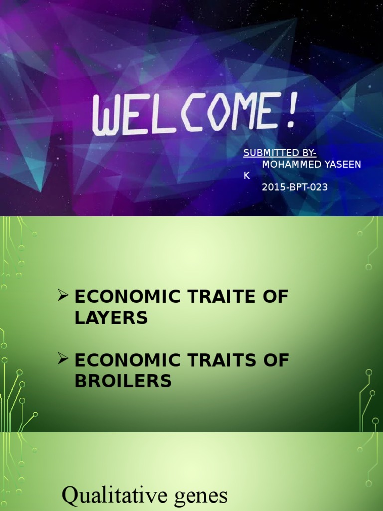 Economic Traits of Layers and Broilers | PDF | Broiler | Egg