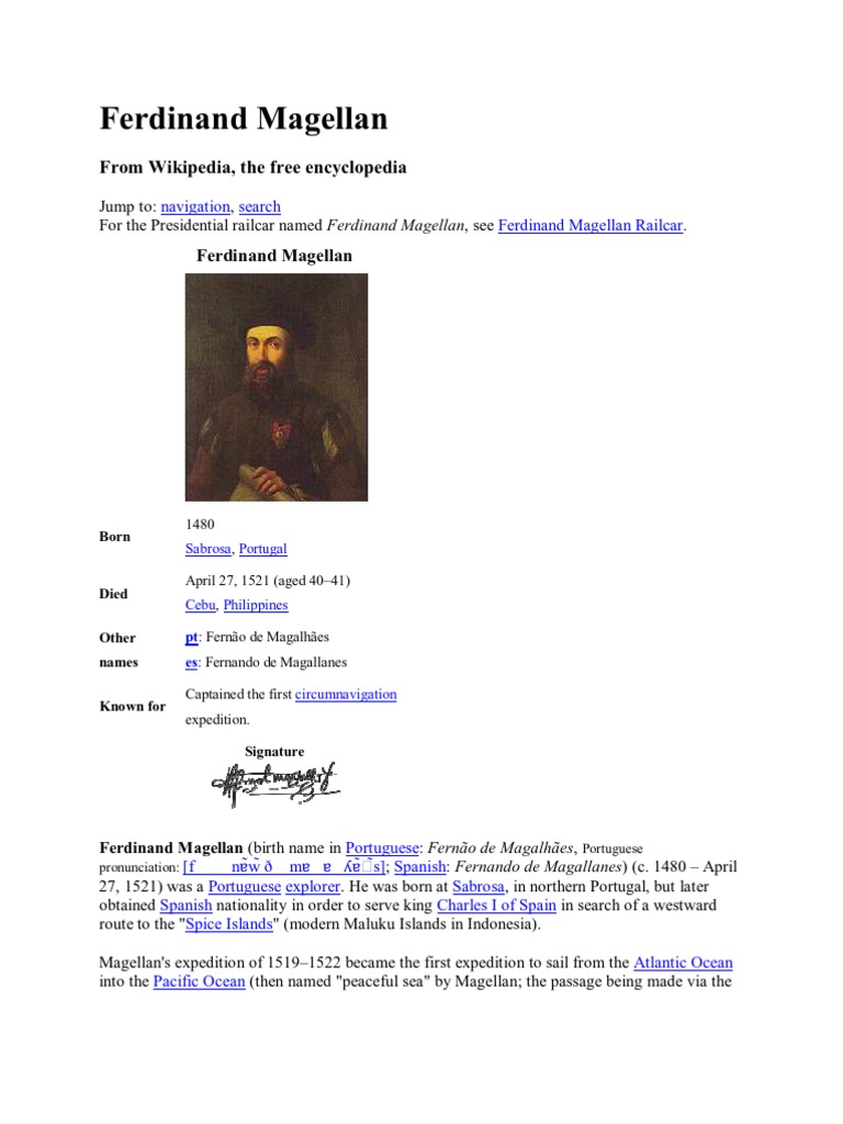Ferdinand Magellan | PDF | Age Of Sail | Renaissance