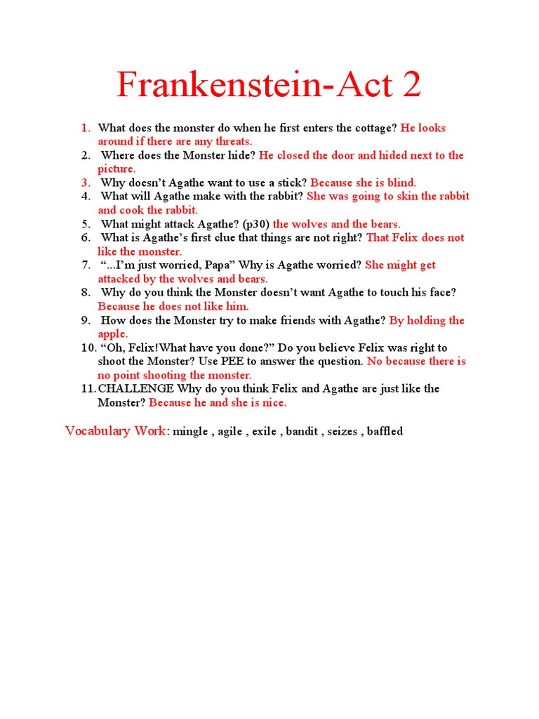 Frankenstein Act 2 Showaib | PDF