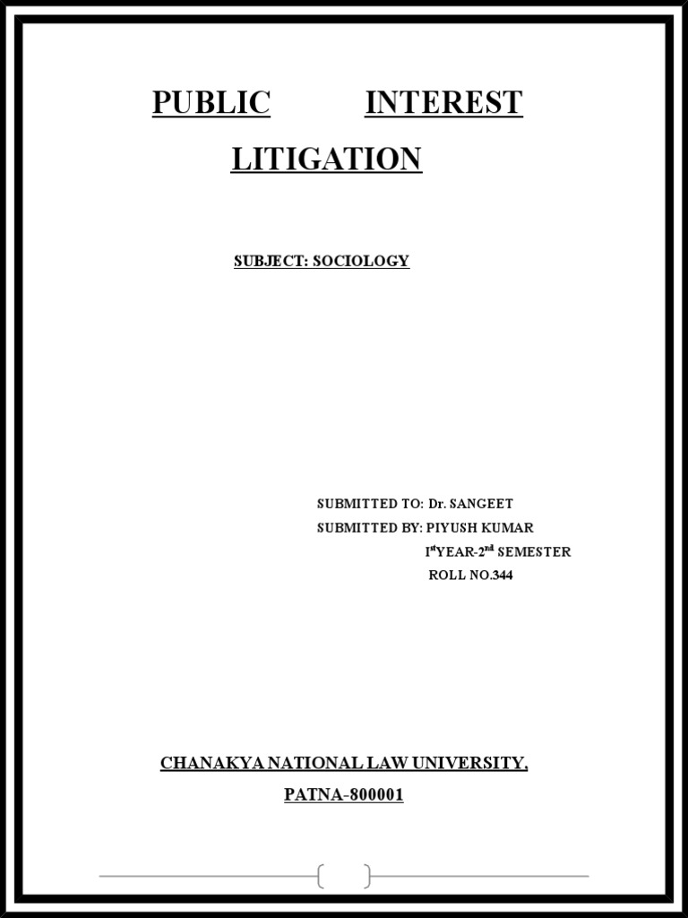 Public Interest Litigation | PDF | United States Constitution | Judiciaries