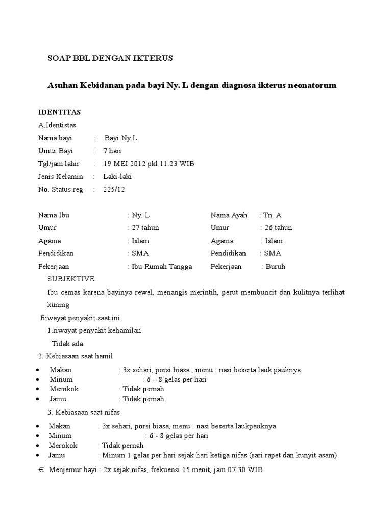 Soap BBL Dengan Ikterus | PDF