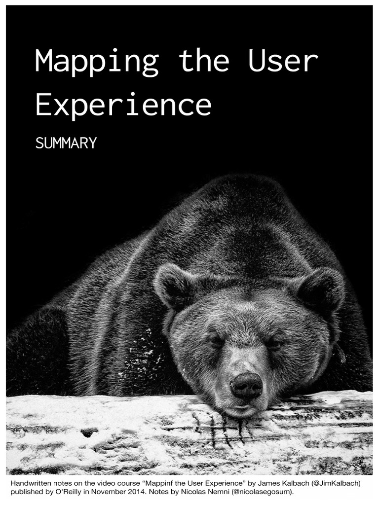 Mapping The User Experience by James Kalbach Summary | PDF