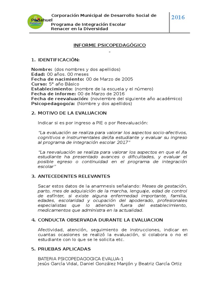 Ejemplo De Informe Psicopedagogico Evaluation Cognitive Science | Porn ... Ejemplo De Informe Psicopedagogico Evaluation Cognitive Science | Porn ...