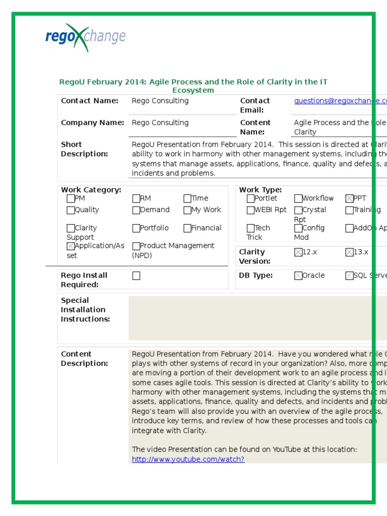 Agile Process and The Role of Clarity | PDF
