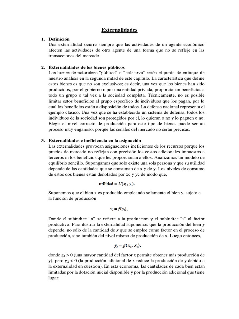 Externalidades y Bienes Publicos | PDF | Exterioridad | Bien público