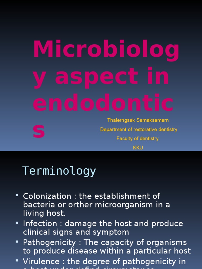 Microbiology aspect in endodontics.ppt | Biofilm | Bacteria