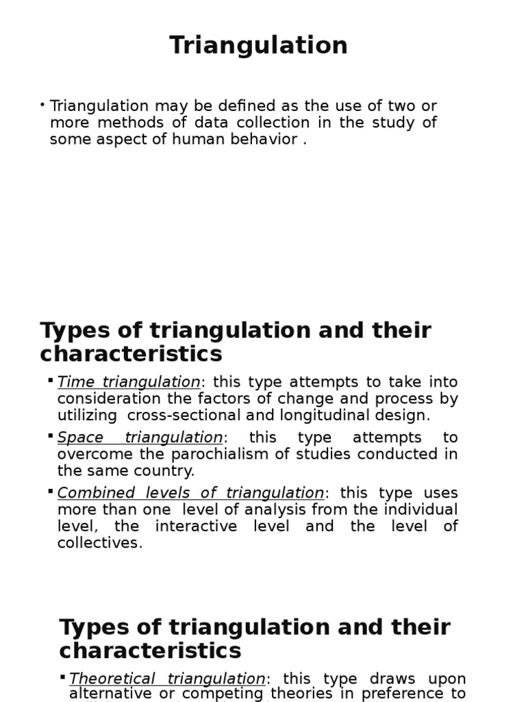 Triangulation | PDF | Quantitative Research | Research Methods
