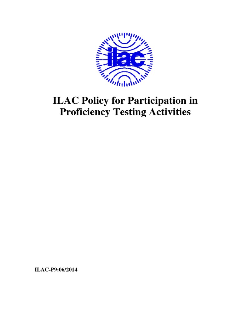 ILAC Policy For Participation in Proficiency Testing Activities | PDF ...