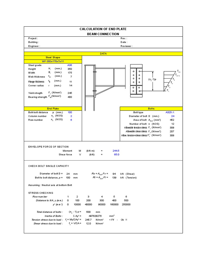 End Plate Beam Splice | PDF