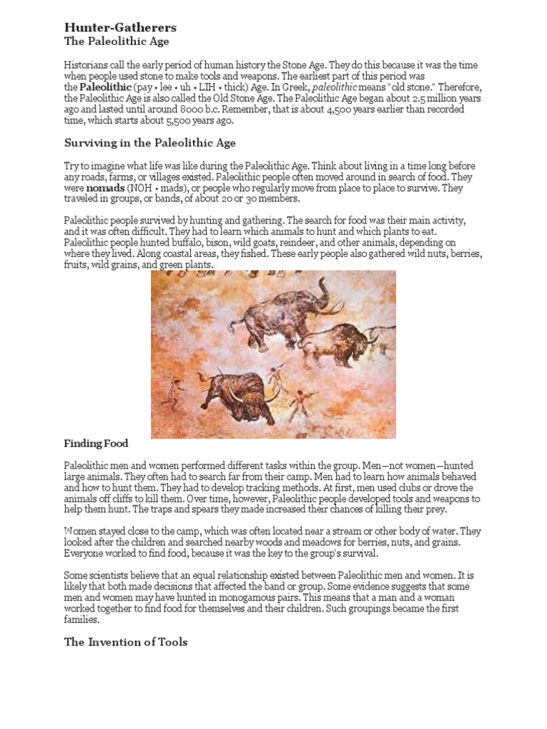 Hunter and Gatherers Unit 6 Summary | PDF | Paleolithic | Hunter Gatherer