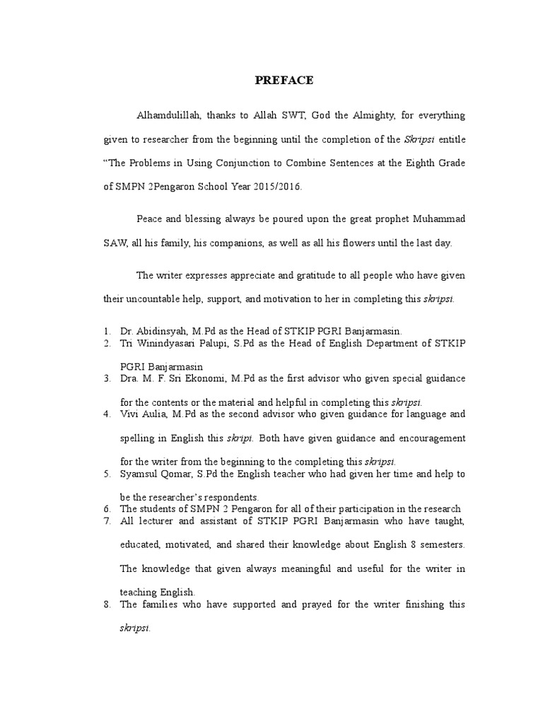 Preface Skripsi