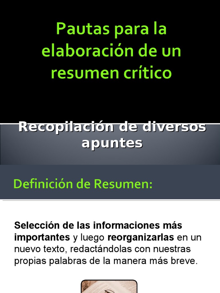 Elaboración de Resumen Critico | PDF | Autor | Science