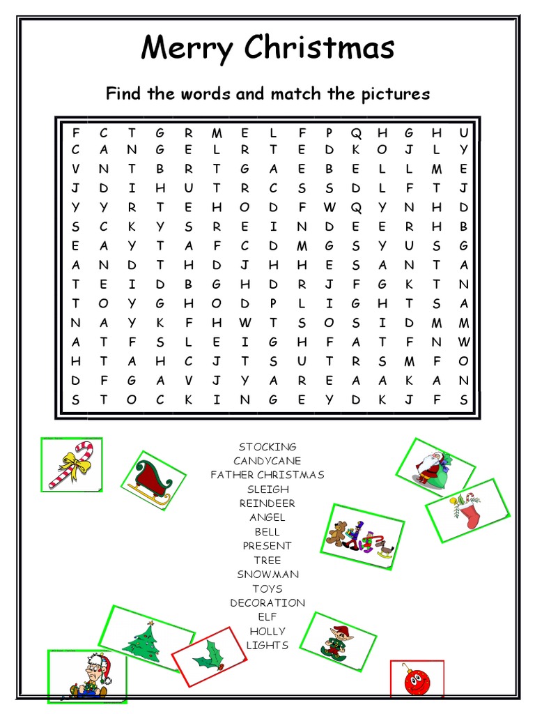 Christmas Word Match Activity | PDF
