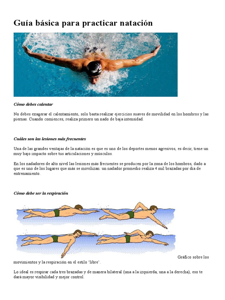 Guía Básica para Practicar Natación | PDF | Natación humana | Natación ...