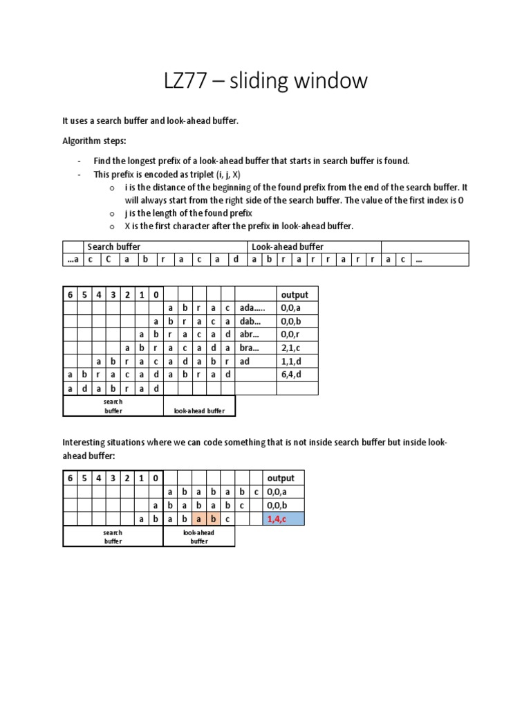 LZ77 | PDF | Algorithms | Software