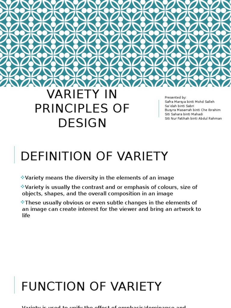 Variety in Principles of Graphic Design Updated | PDF | Composition ...
