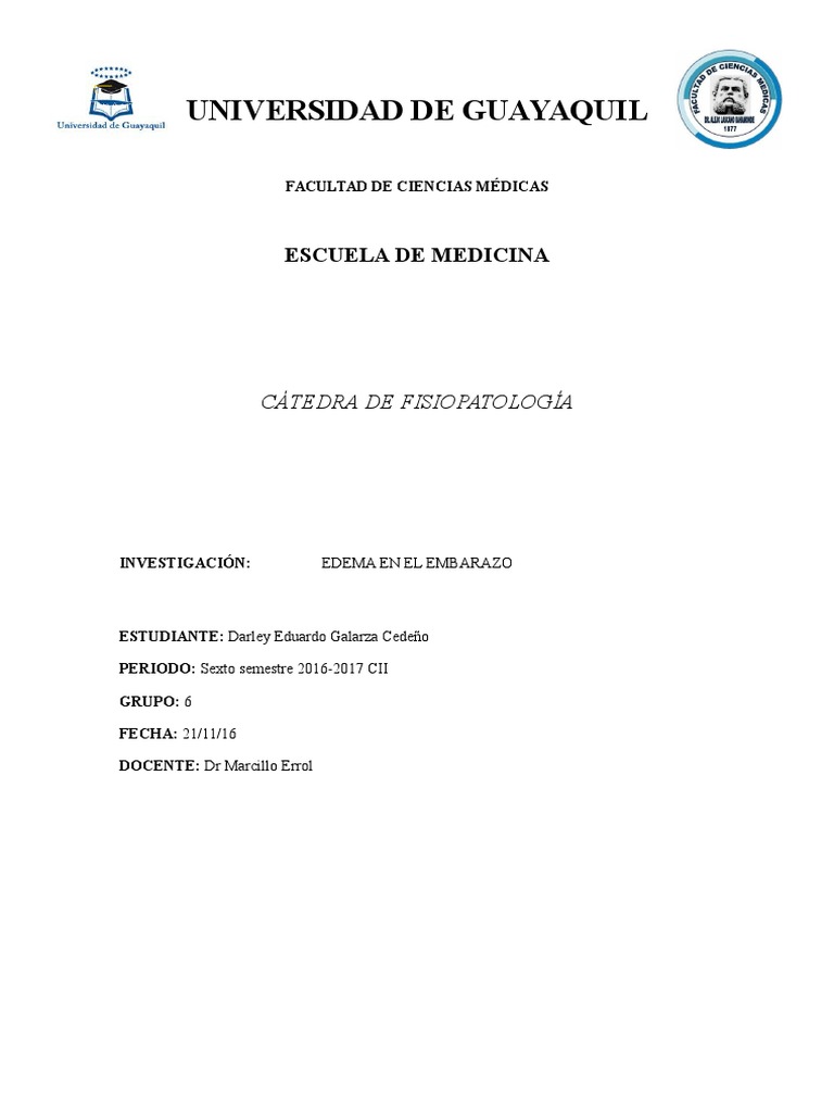 Edema Gestacional: Causas y Efectos | PDF | Edema | El embarazo