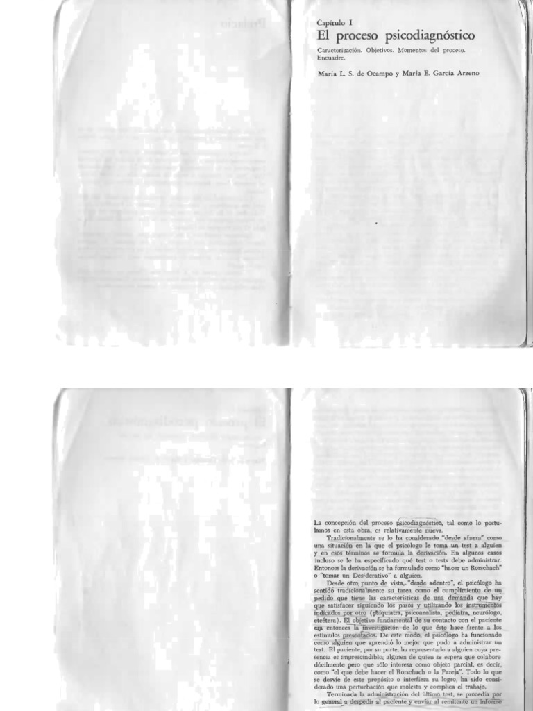 Las Tecnicas Proyectivas y El Proceso Psicodiagnostico - Siquier-De-ocampo | PDF