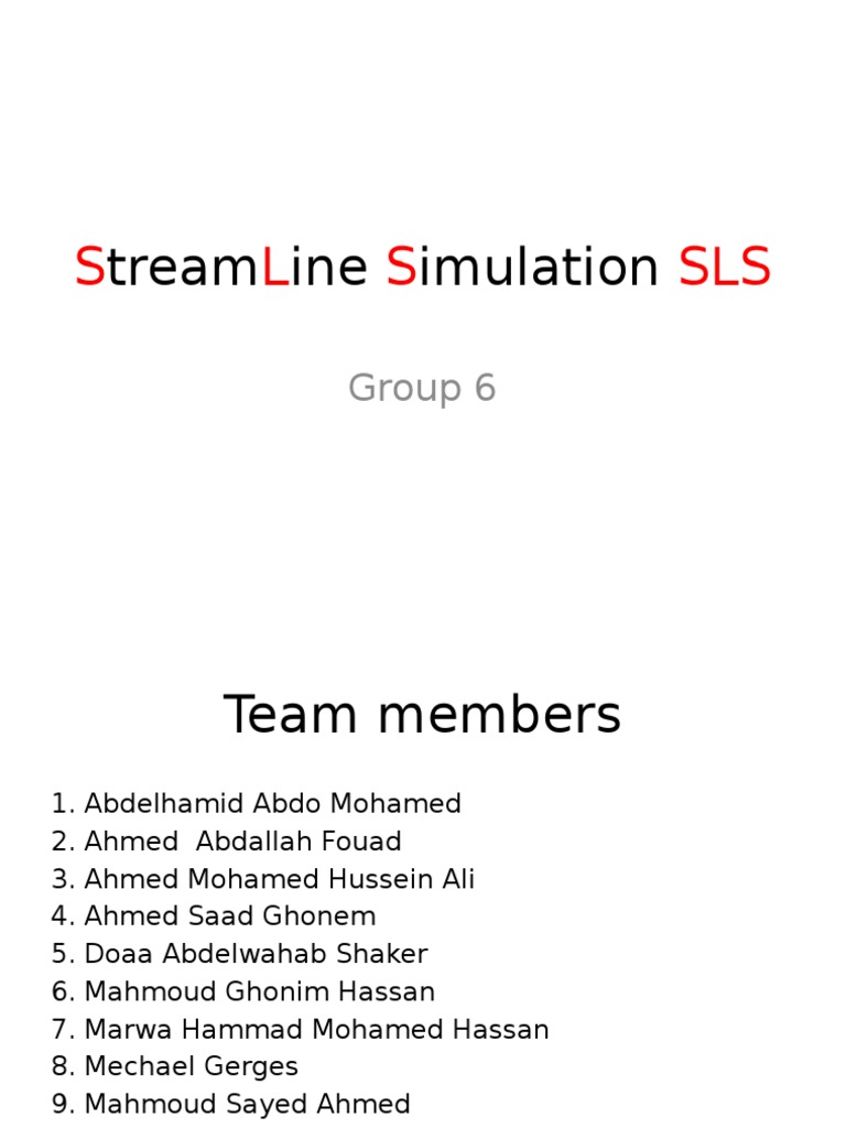 StreamLine Simulation SLS | PDF
