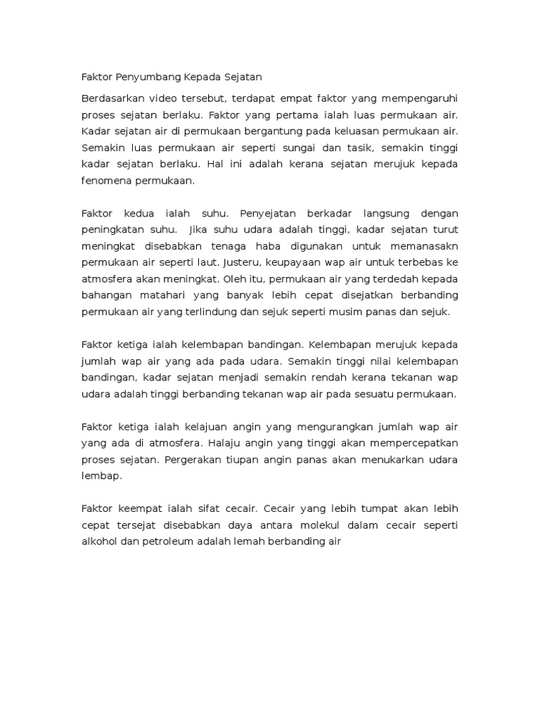 Faktor Sejatan | PDF