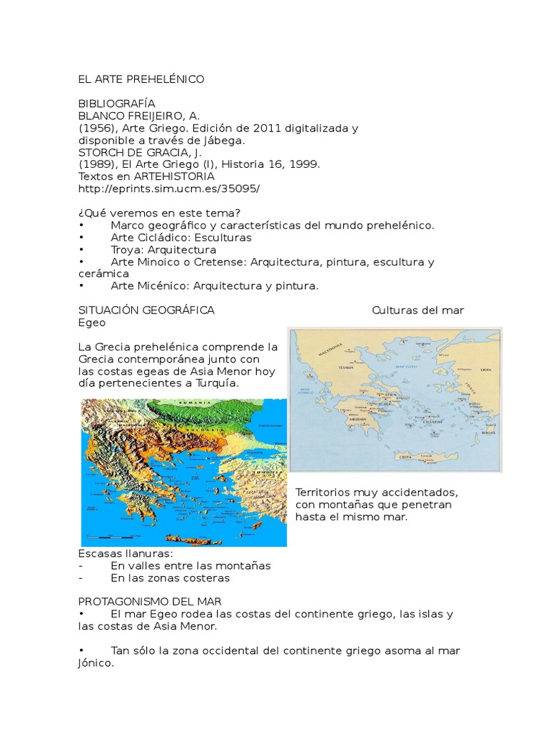 Tema 1 El Arte Prehelénico | PDF | Minotauro | Grecia micénica