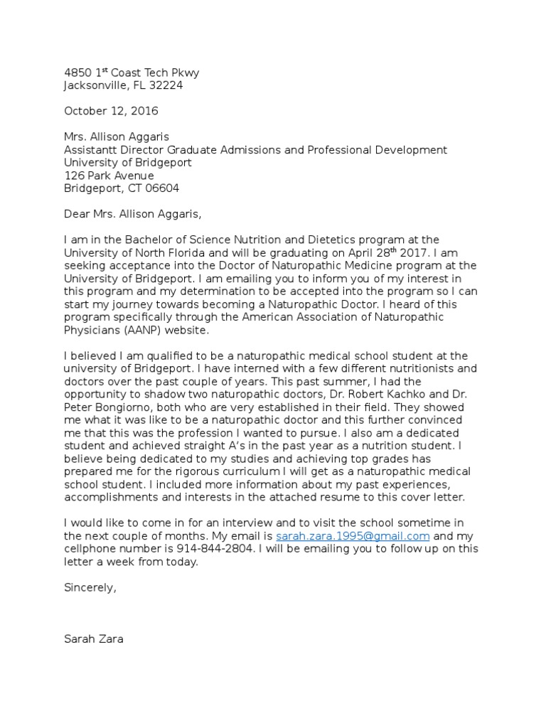 Capstone - Cover Letter | PDF