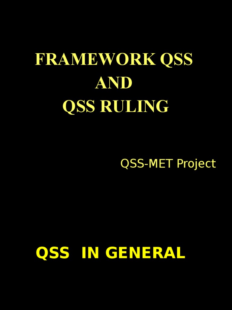 Framework QSS and QSS Ruling-1.pps | PDF | Certification | Educational ...