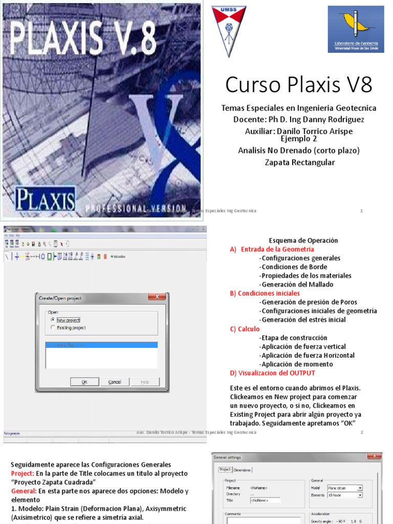 Curso Plaxis V8 Ejemplo 2 | PDF | Informática y tecnología de la ...