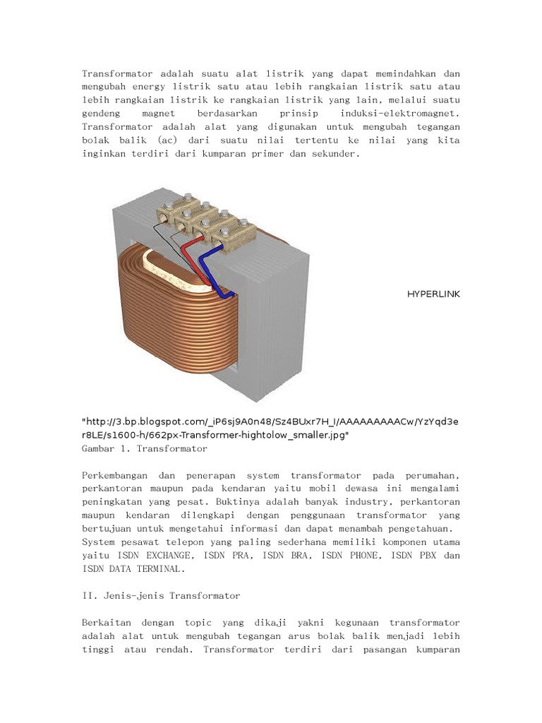 Jenis dan Fungsi Transformator | PDF