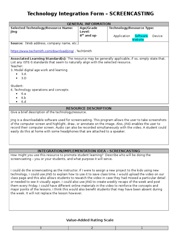 Technology Integration Screencasting | PDF | Cognition | Learning