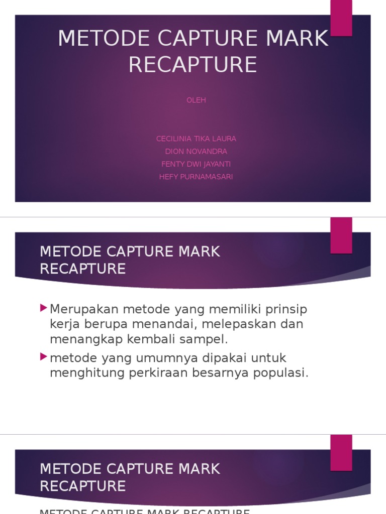 Metode Capture Mark Recapture | PDF